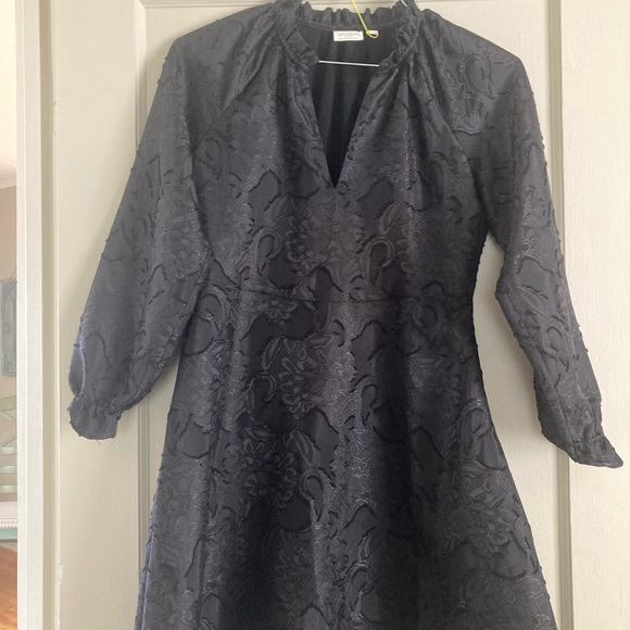 Spartina 449 | Dresses | Spartina Xs Black Brocade V Neck Dress | Poshmark